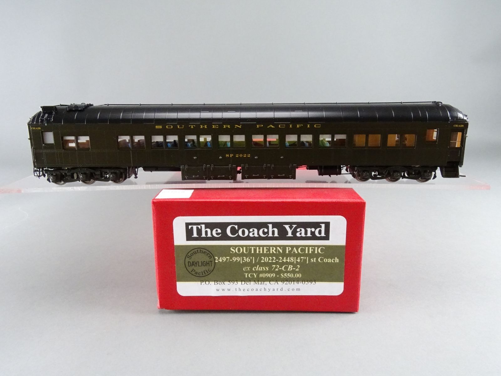 HO Brass Model - TCY 0909 SP Southern Pacific Coach ex 72-CB-2 #2023 ...