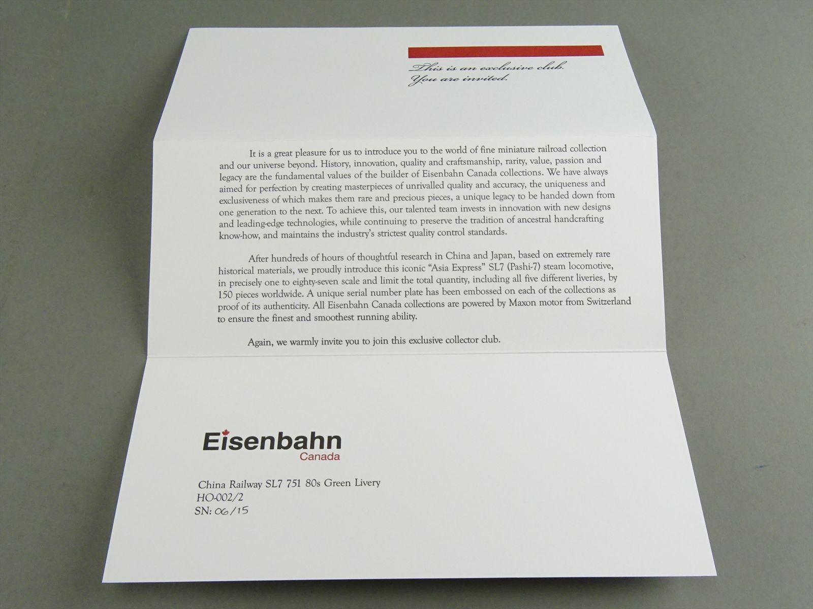 HO Brass Model - Eisenbahn HO-002/2 China Railway SL7 751 4-6-2 Steam ...