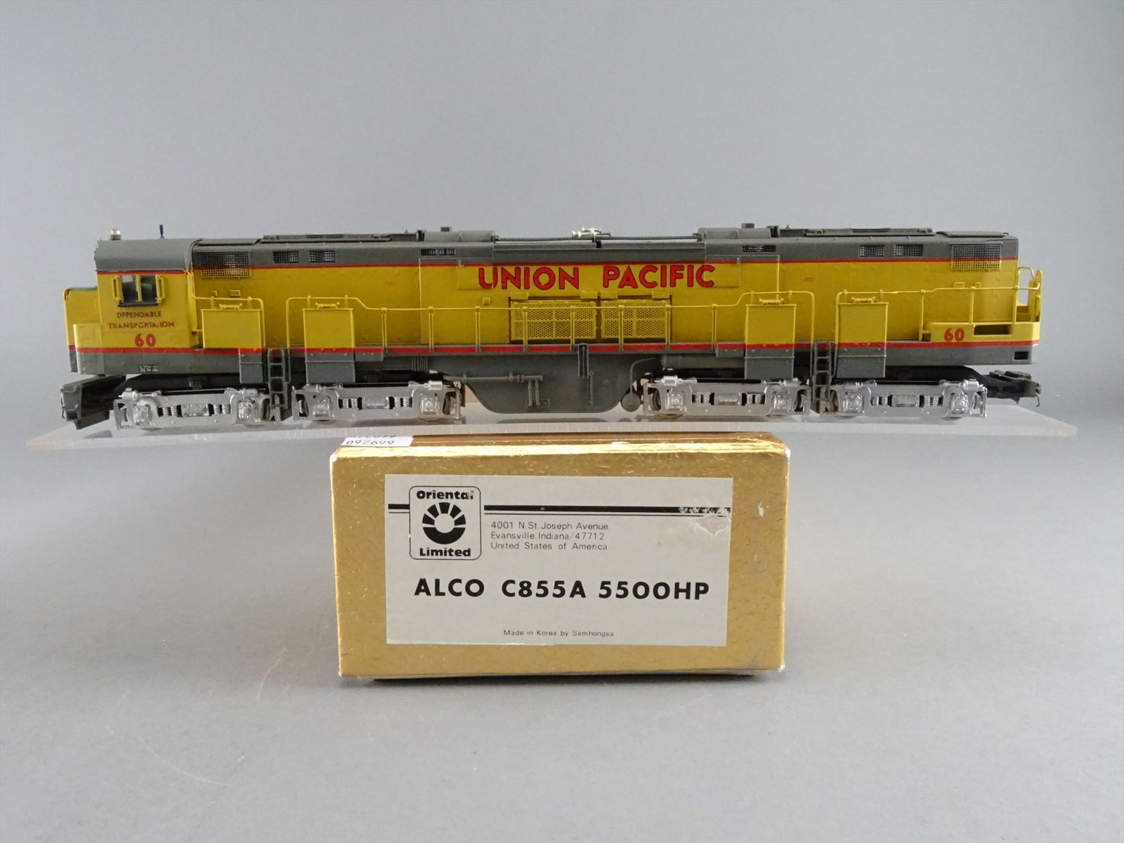 HO Brass Model - Oriental UP Union Pacific ALCO C855 C855A 5500HP Diesel #60 - Custom + Weathered