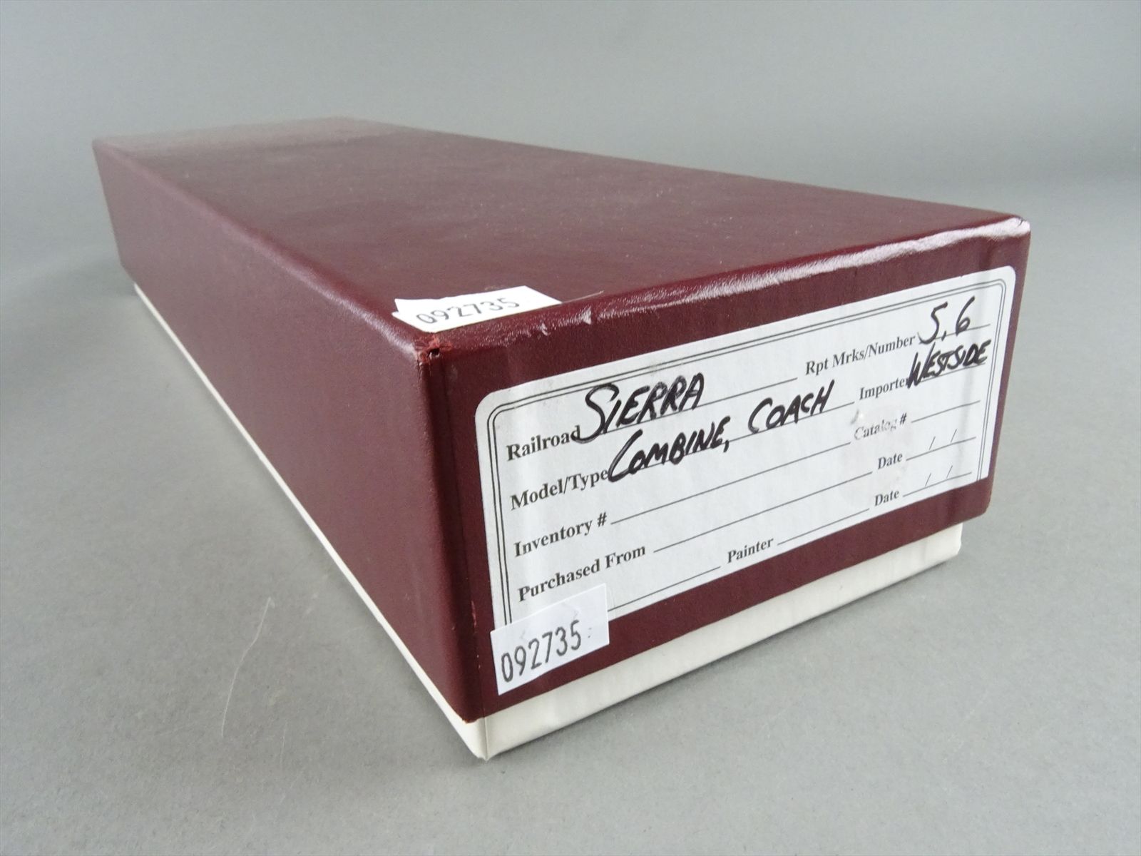 HO Brass Model Set - WMC Westside Sierra #5 / #6 Short Coach & Combine ...