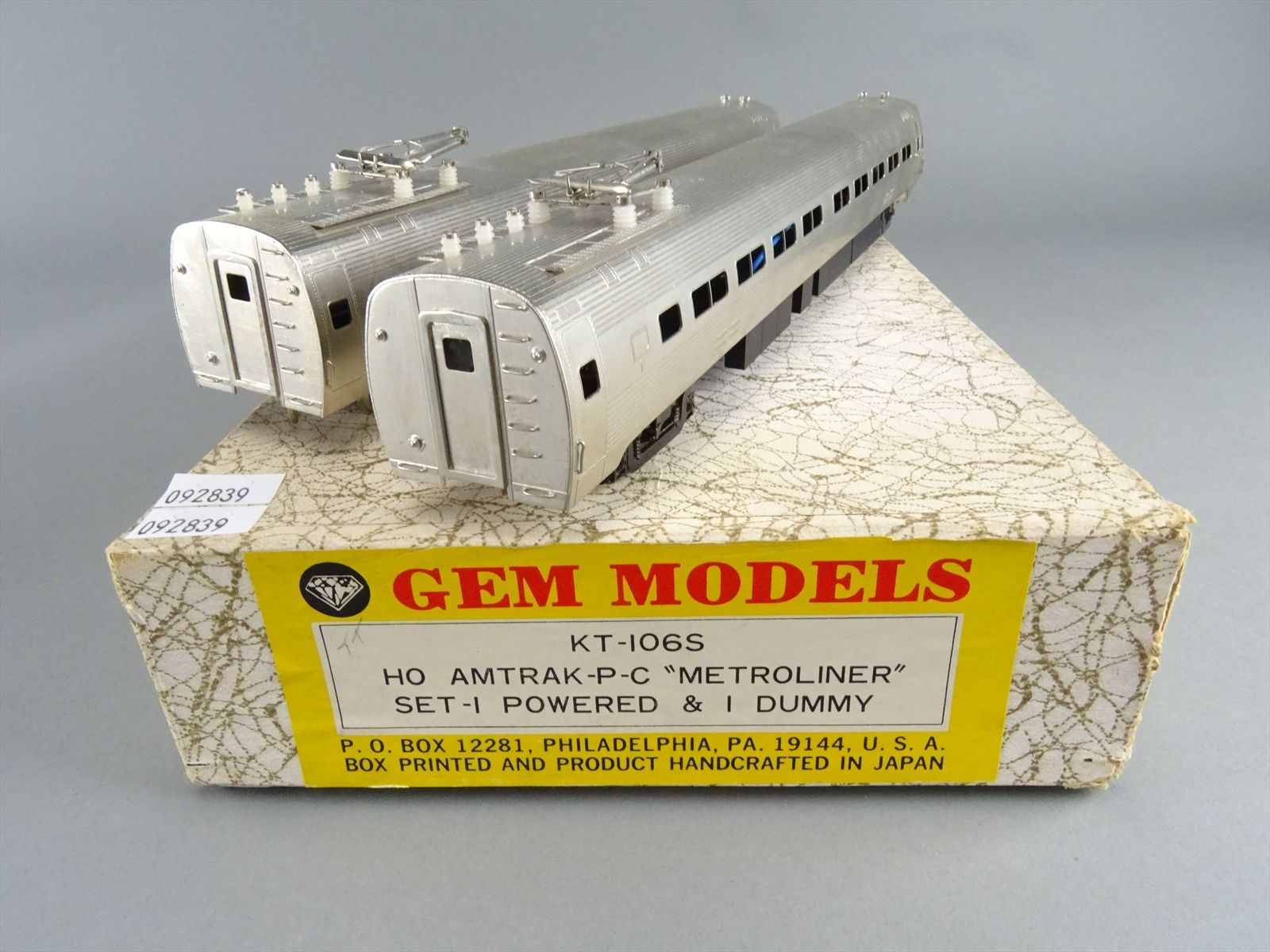 HO Brass Model - Gem KT-106S Amtrak Metroliner Set 1 - 2 Units - 1 ...