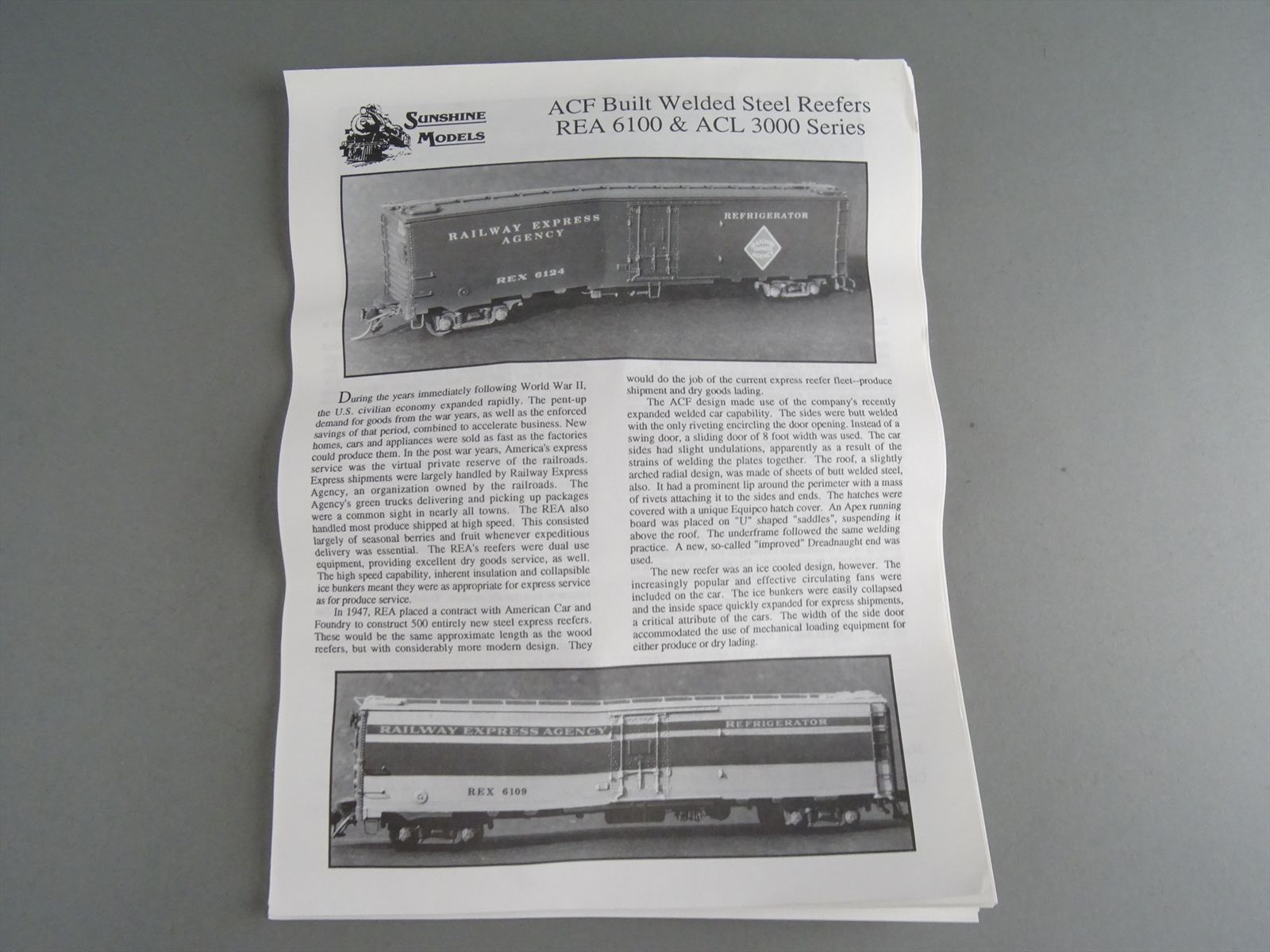 HO Model Freight Car - Sunshine Models Kit #27.2 - REA Railway Express ...