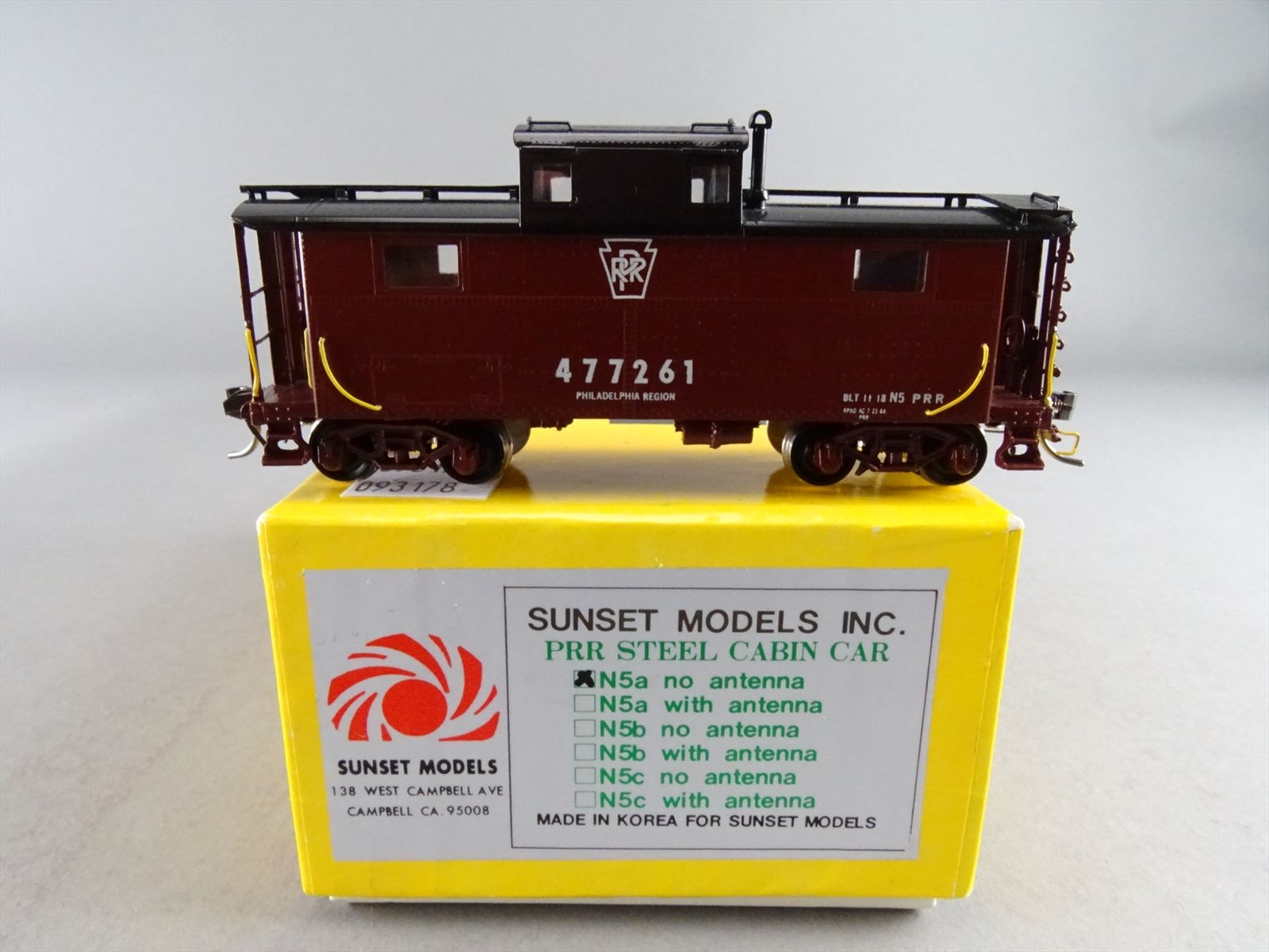 HO Brass Model - Sunset PRR Pennsylvania Steel Cabin Car N5A Caboose No ...