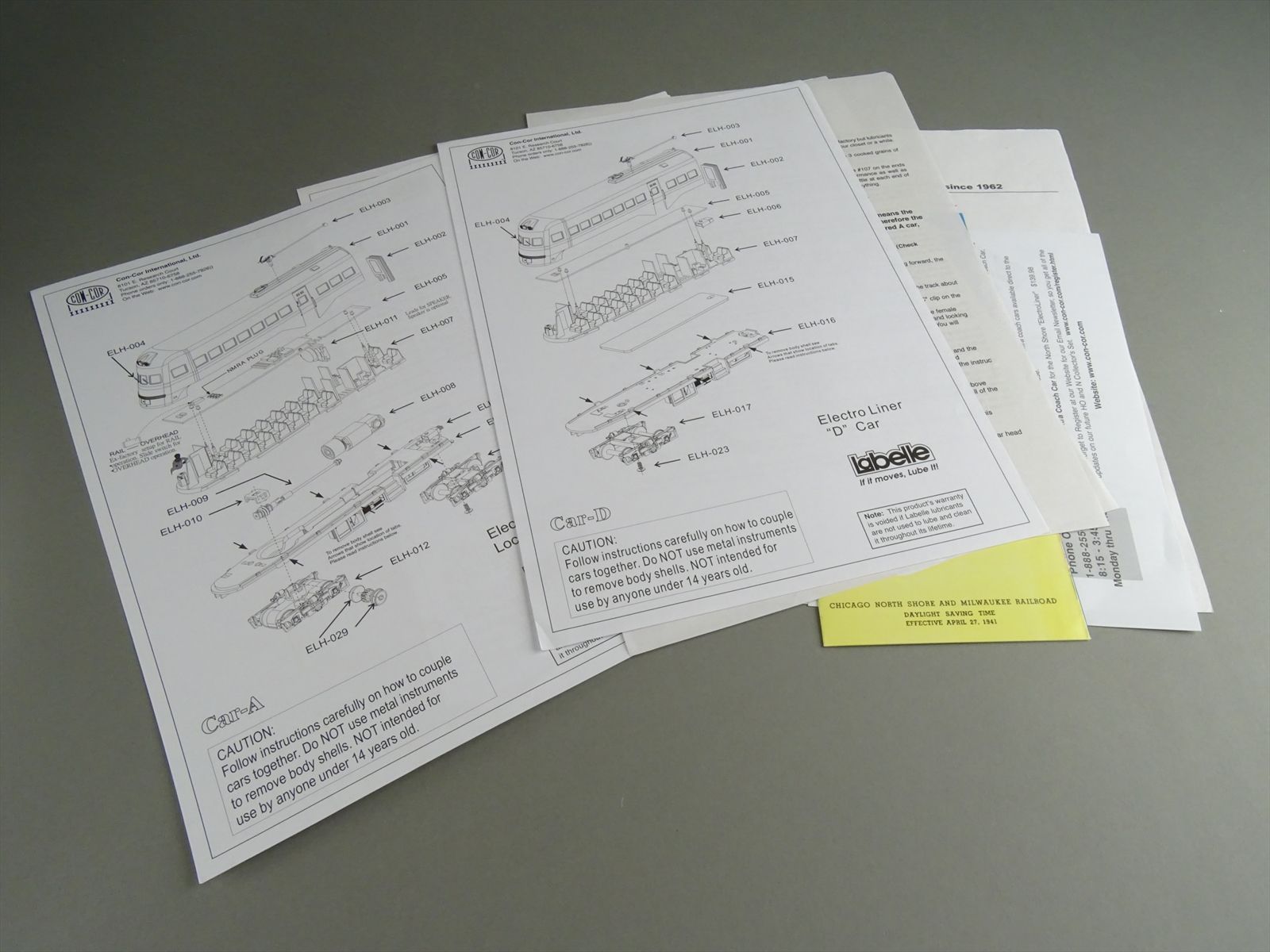 HO Scale Con-Cor 01-008719 North Shore Electroliner Powered 4-Car ...