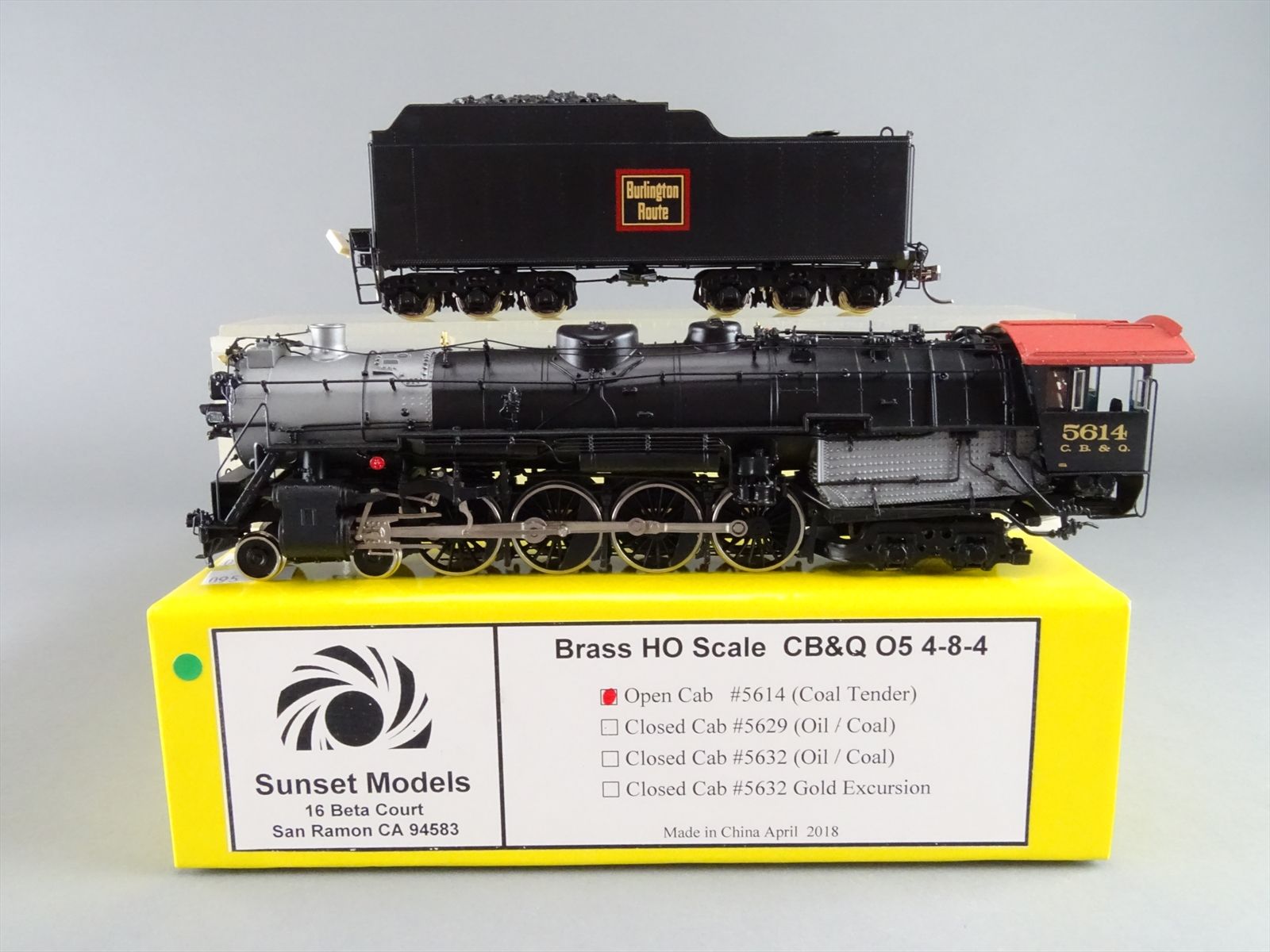 HO Scale Brass Model Train - Sunset Models - CB&Q O-5 4-8-4 Open Cab ...