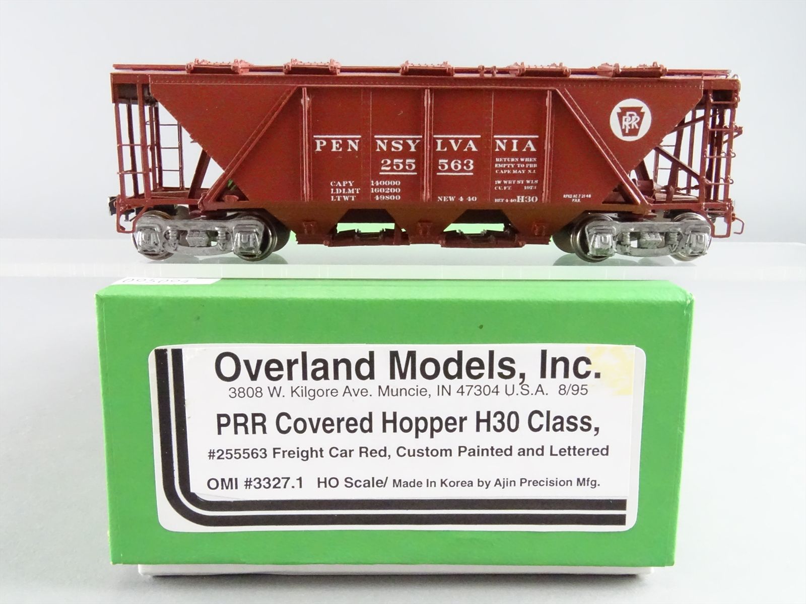 HO Brass Model - OMI 3327.1 PRR Pennsylvania Covered Hopper H30 #255563 ...