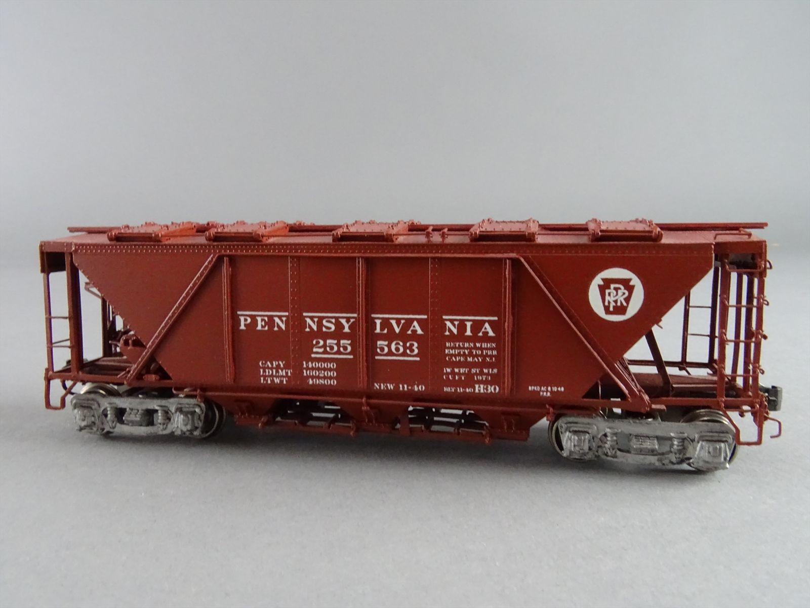 HO Brass Model - OMI 3327.1 PRR Pennsylvania Covered Hopper H30 #255563 ...