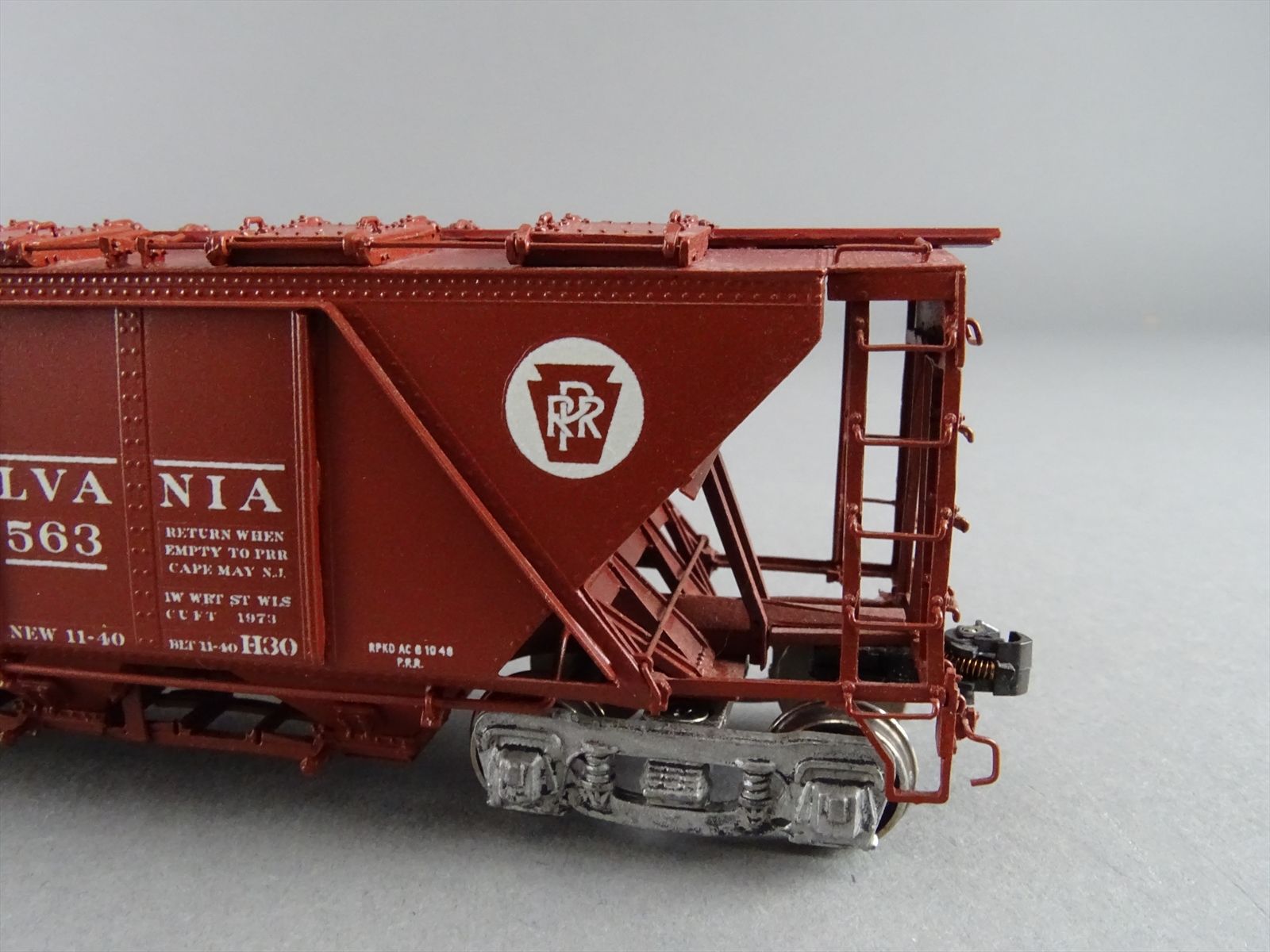 HO Brass Model - OMI 3327.1 PRR Pennsylvania Covered Hopper H30 #255563 ...