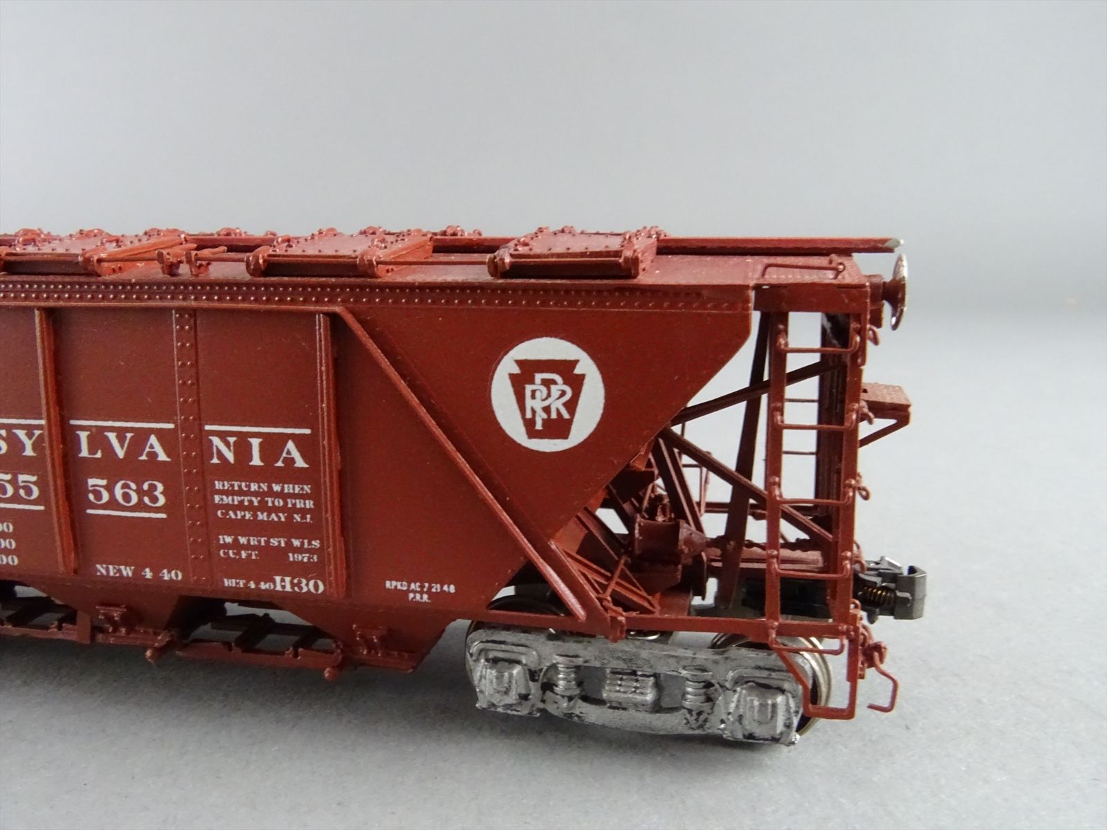 HO Brass Model - OMI 3327.1 PRR Pennsylvania Covered Hopper H30 #255563 ...