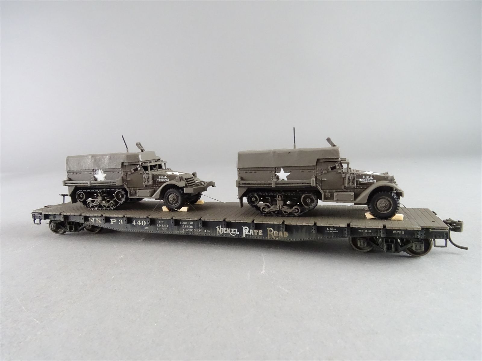 HO Plastic Model - Military Train 6 Flat Cars w/ Loads - F/P + Pro ...