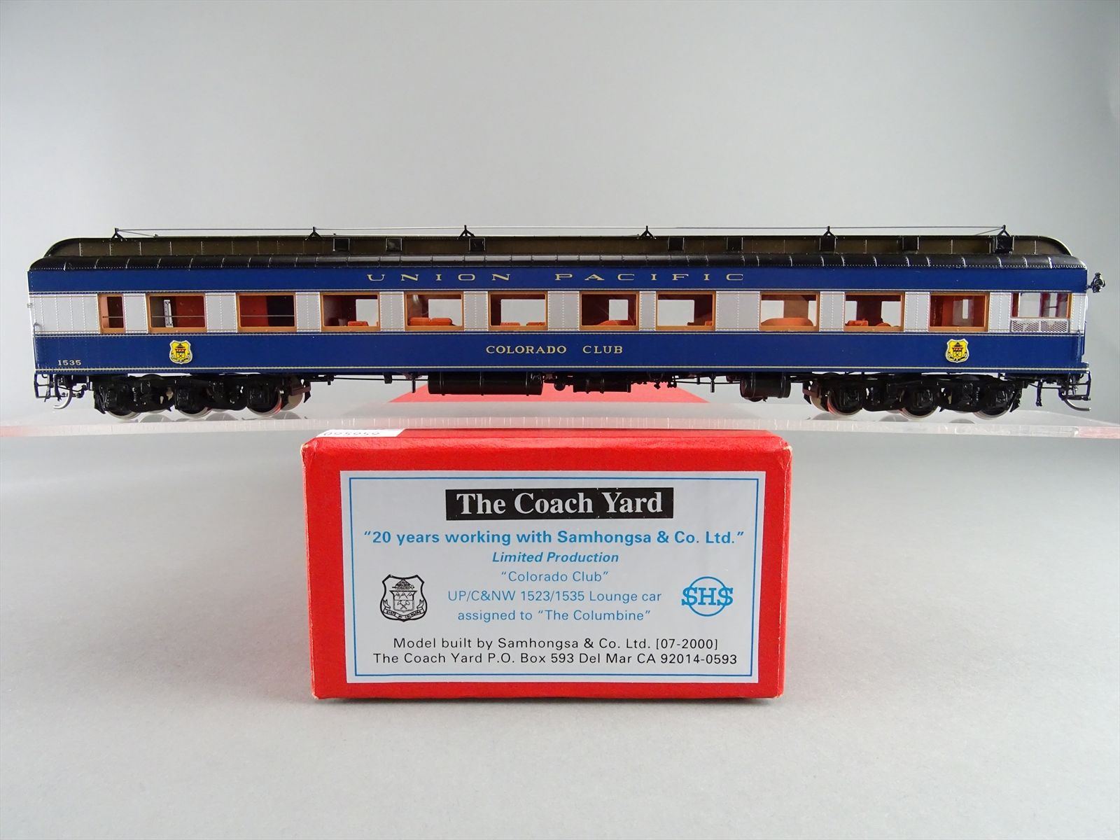 HO Brass Model - TCY 1353 UP Union Pacific Colorado Club #1535 Lounge ...