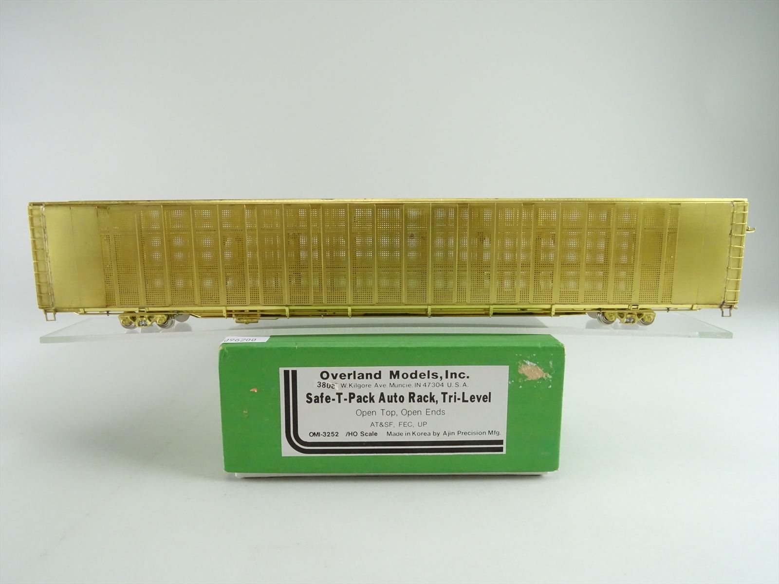 HO Brass Model - OMI 3252 Safe-T-Pack Auto Rack Tri-Level Open Top Open ...