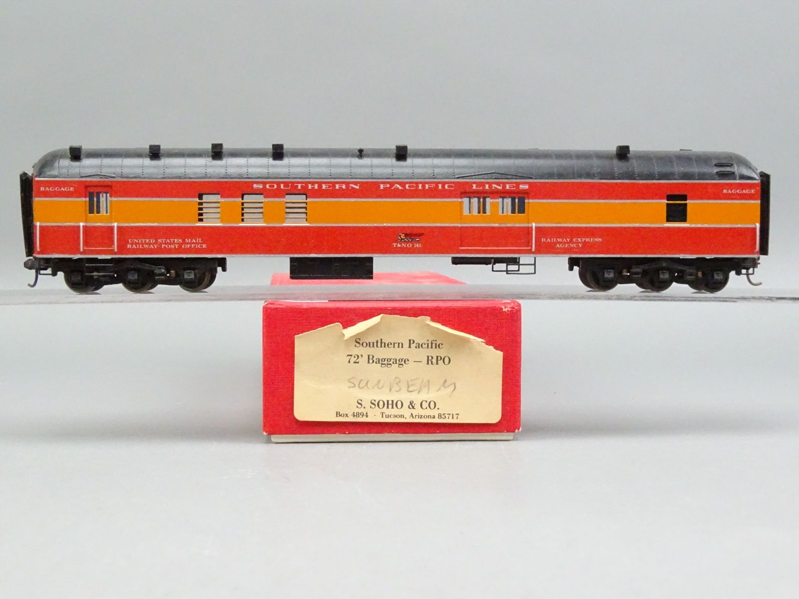 HO Brass Model - Soho SP Southern Pacific Sunbeam 72' Baggage RPO T&NO ...