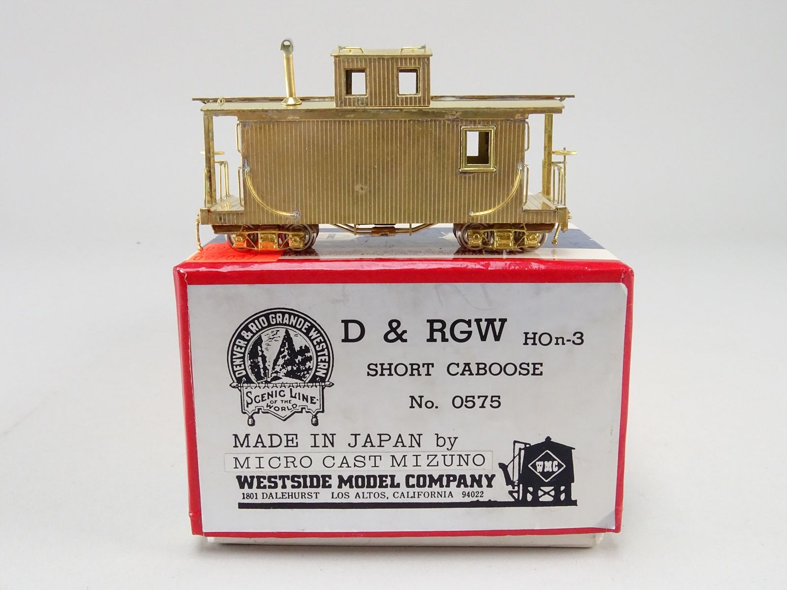 HOn3 Brass Model - WMC D&RGW Rio Grande Short Caboose #0575 - Unpainted ...