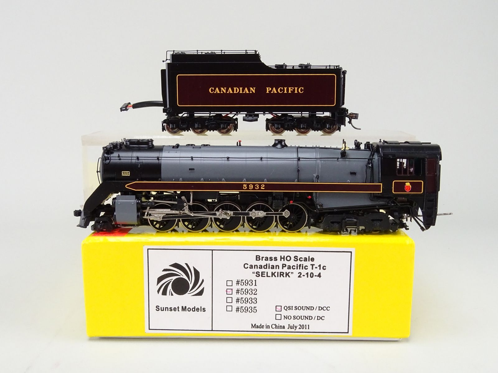 HO Brass Model - Sunset CP CPR Canadian Pacific Selkirk 2-10-4 #5932 ...