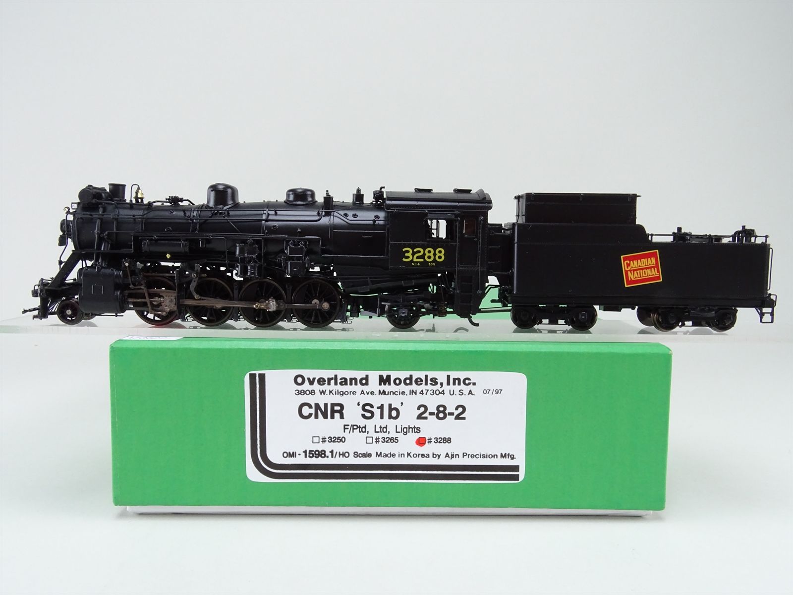 HO Brass Model - OMI 1597.1 CN CNR Canadian National S1b 2-8-2 #3288 - F/P - 1997 Run - Ajin ...