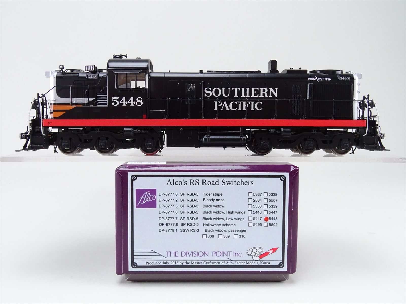 HO Scale Brass Model Train DP-8777.7 SP RSD-5 Black Widow, Low Wings ...