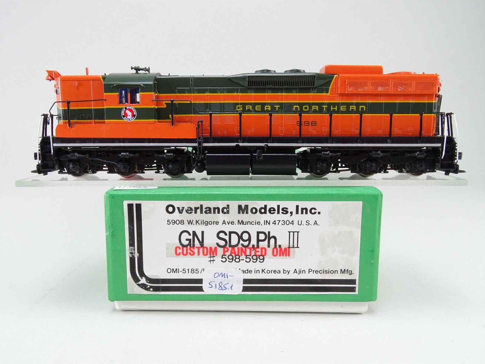 HO Brass Model - OMI 5185.1 GN Great Northern SD9 Phase III #598 - F/P ...