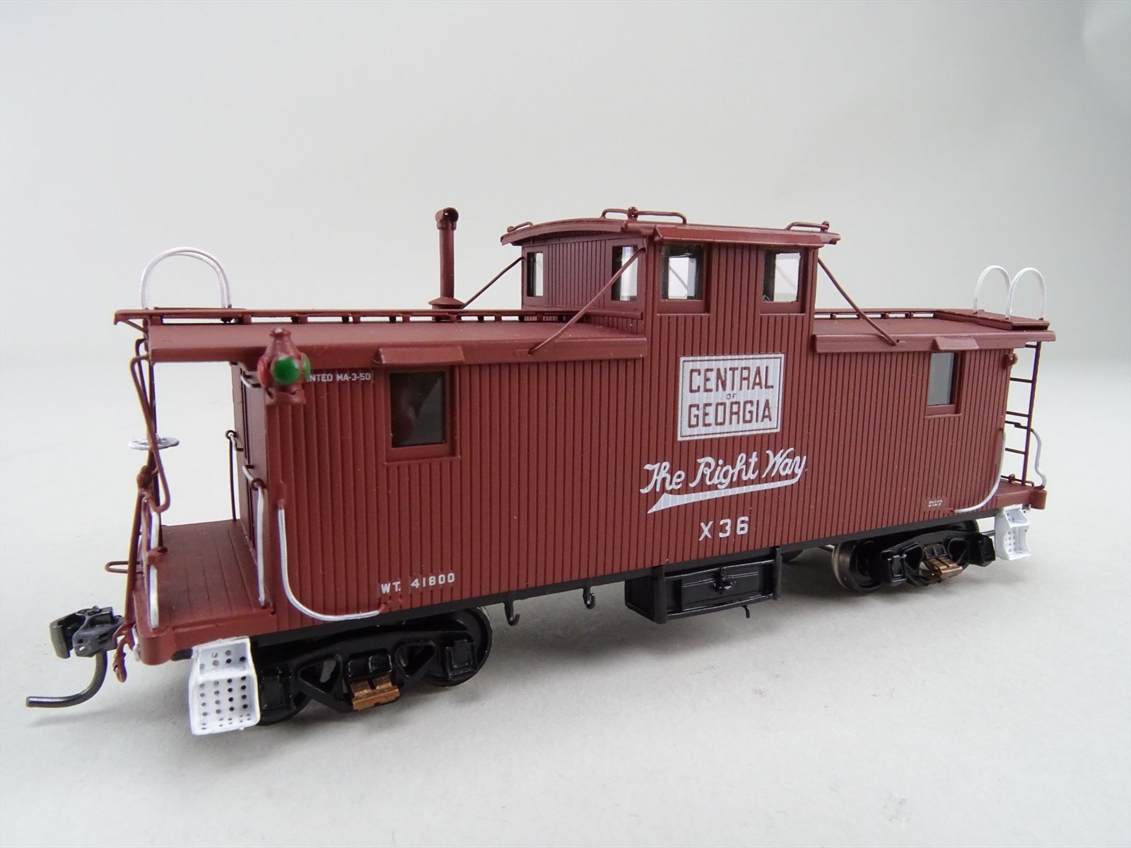 HO Brass Model - ABC Atlantic 2001 CofG Central of Georgia Short Wood Sheathed Caboose #X36 - F ...