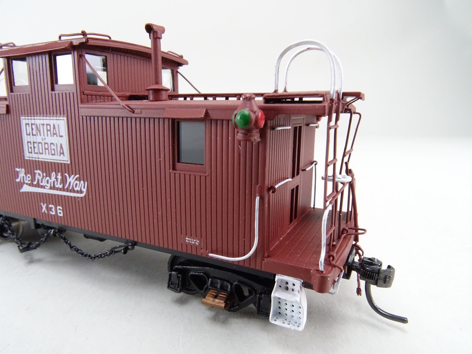 HO Brass Model - ABC Atlantic 2001 CofG Central of Georgia Short Wood Sheathed Caboose #X36 - F ...