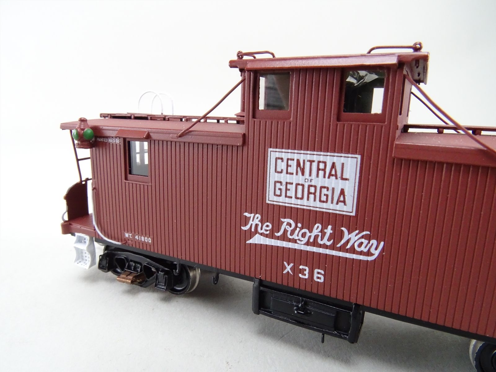 HO Brass Model - ABC Atlantic 2001 CofG Central of Georgia Short Wood Sheathed Caboose #X36 - F ...