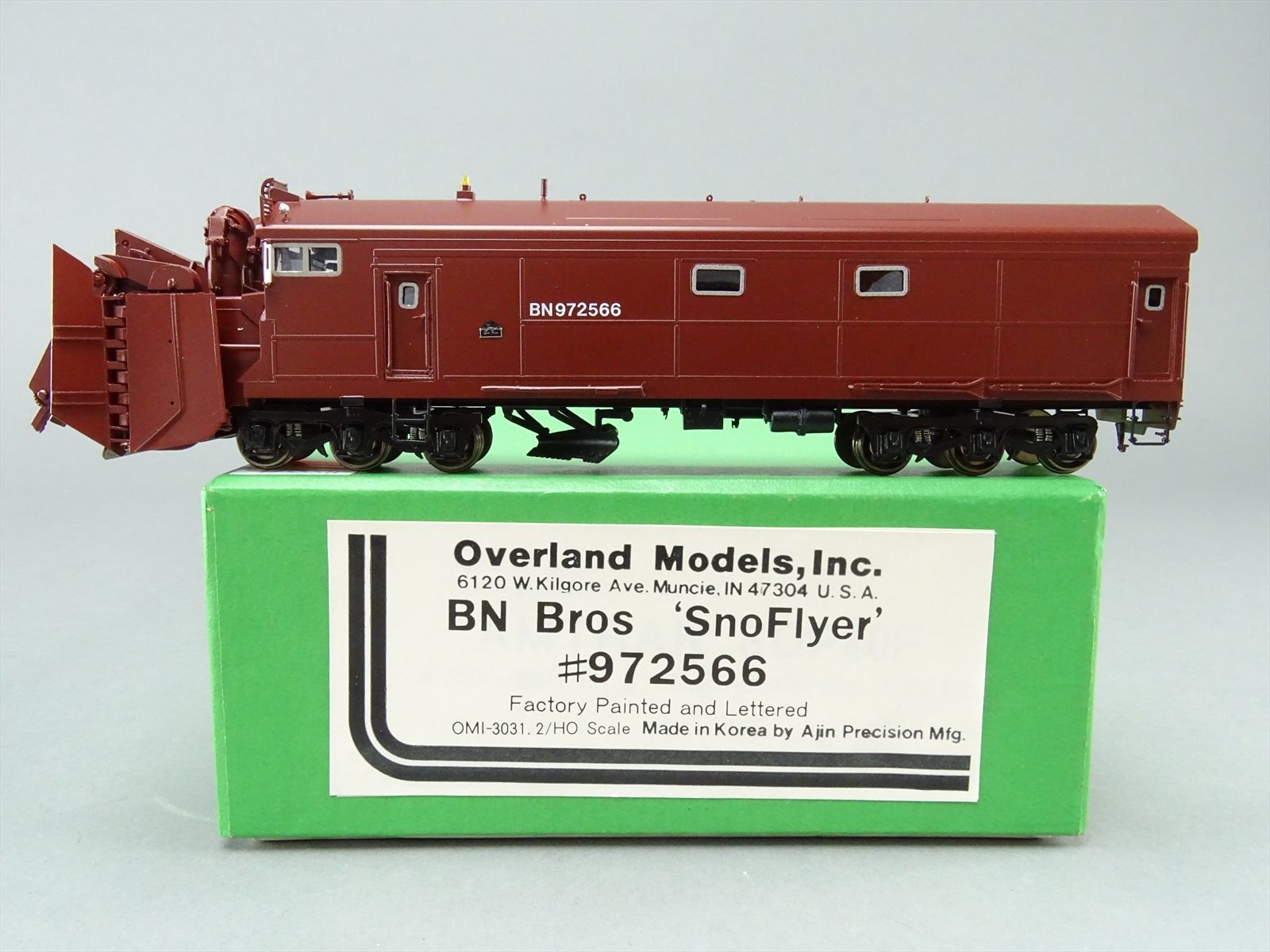 HO Brass Model - OMI 3031.2 BN Burlington Northern Bros Bothers Snoflyer #972566 - F/P - 1994 ...