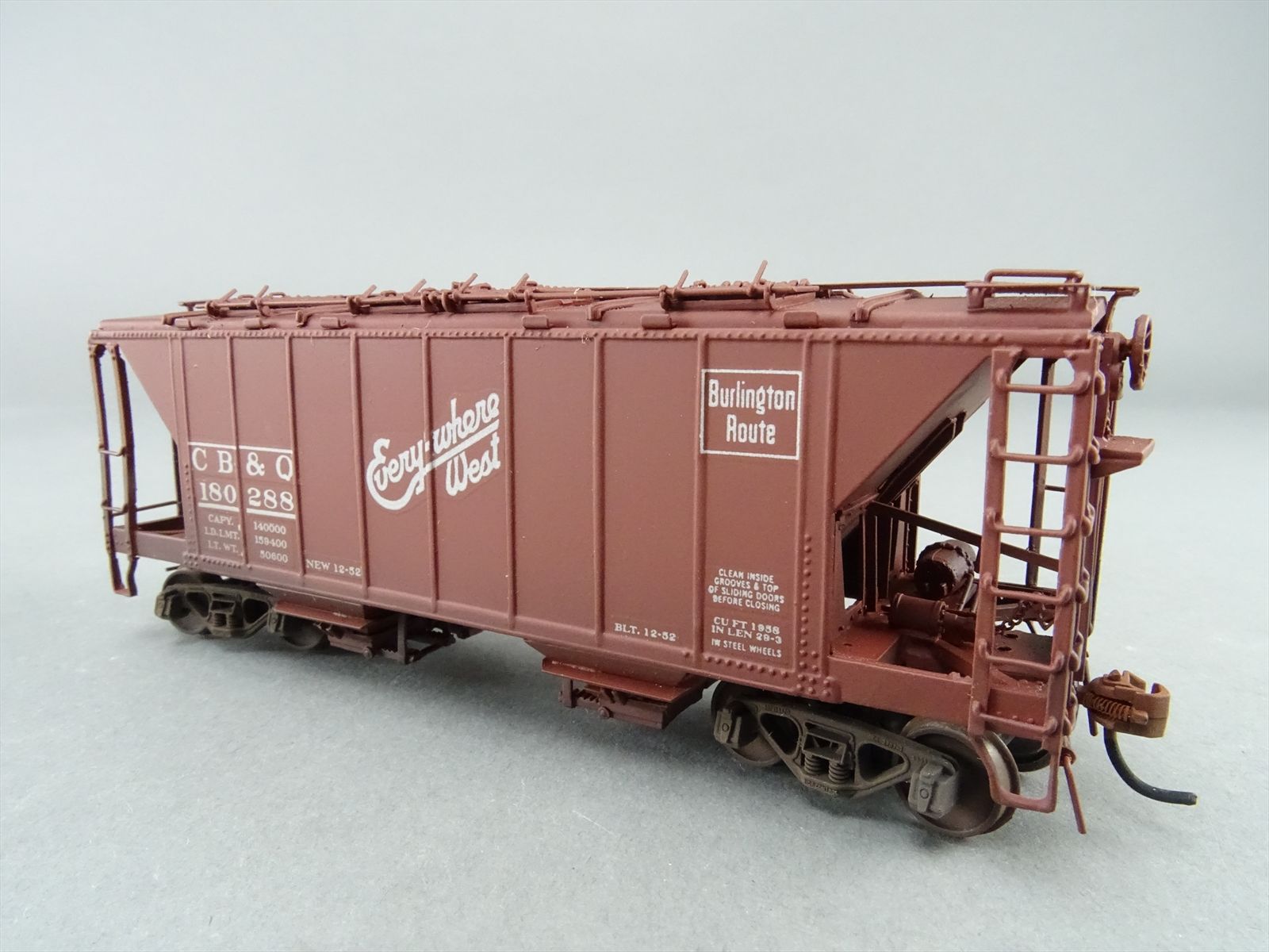 HO Brass Model - PRB Pecos River 2605 ACF 34' Covered Hopper PCB&Q ...