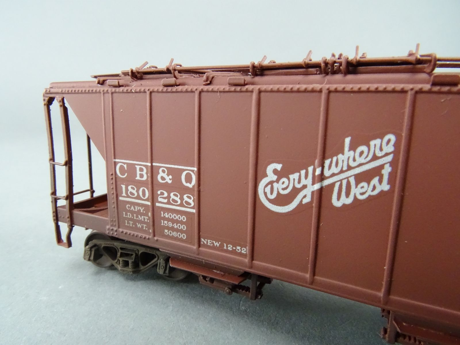 HO Brass Model - PRB Pecos River 2605 ACF 34' Covered Hopper PCB&Q ...