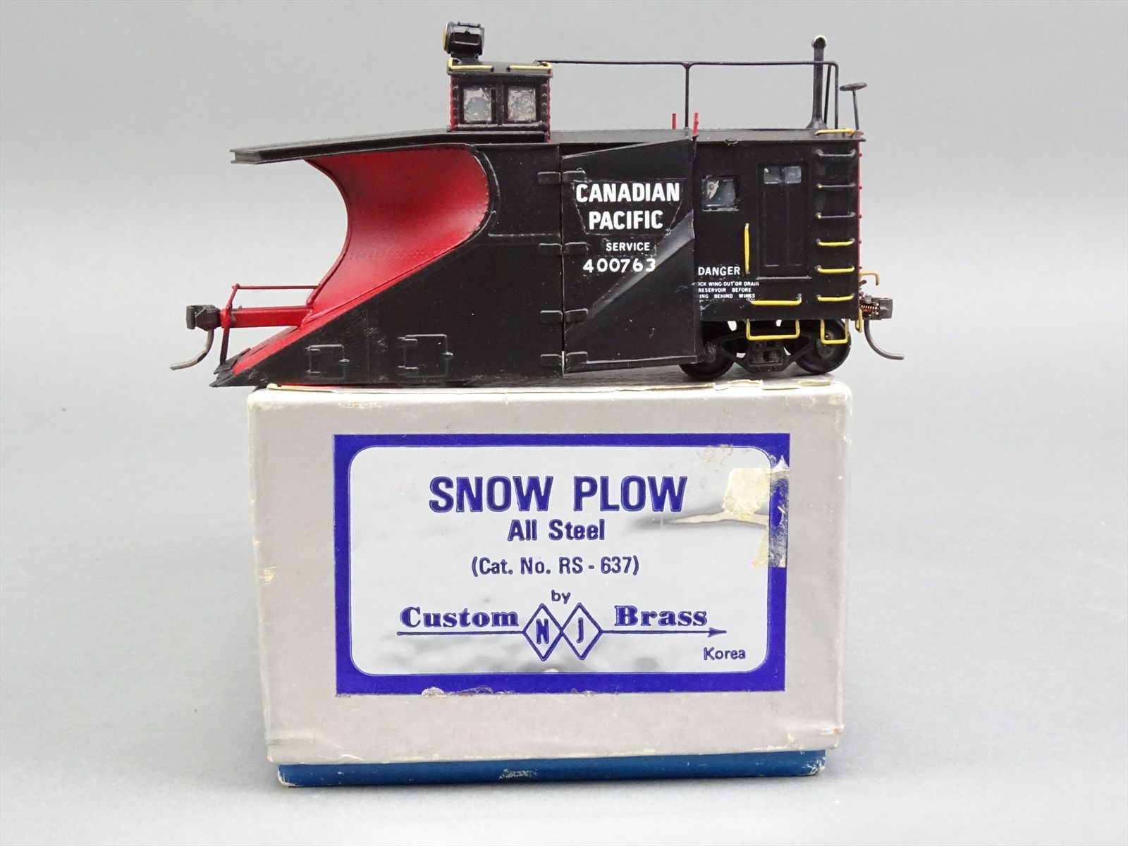 HO Custom Brass - CPR Canadian Pacific Snow Plow #400763 - CUSTOM