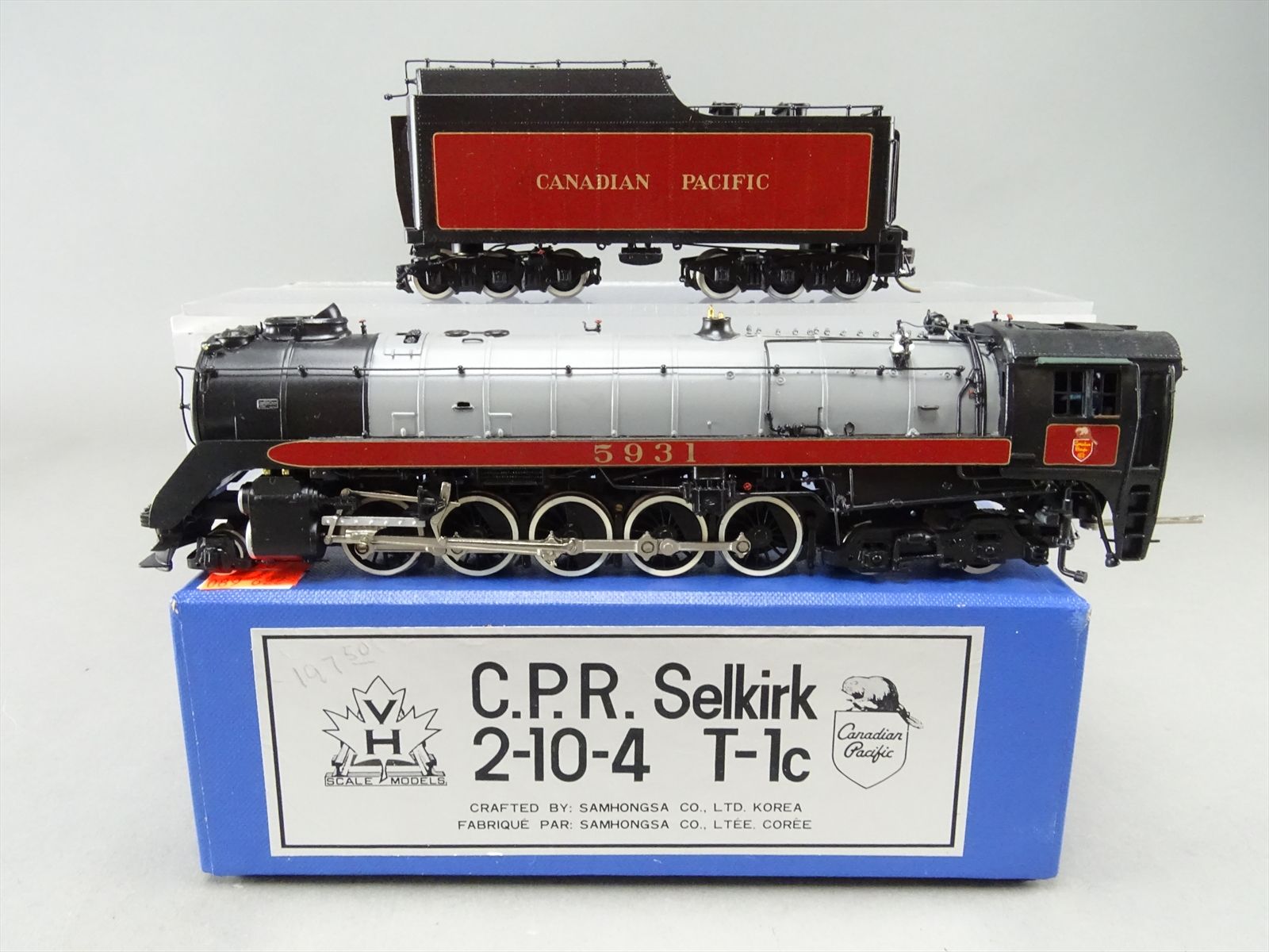 HO Brass Model - VH Van Hobbies CP CPR Canadian Pacific Selkirk 2-10-4 ...