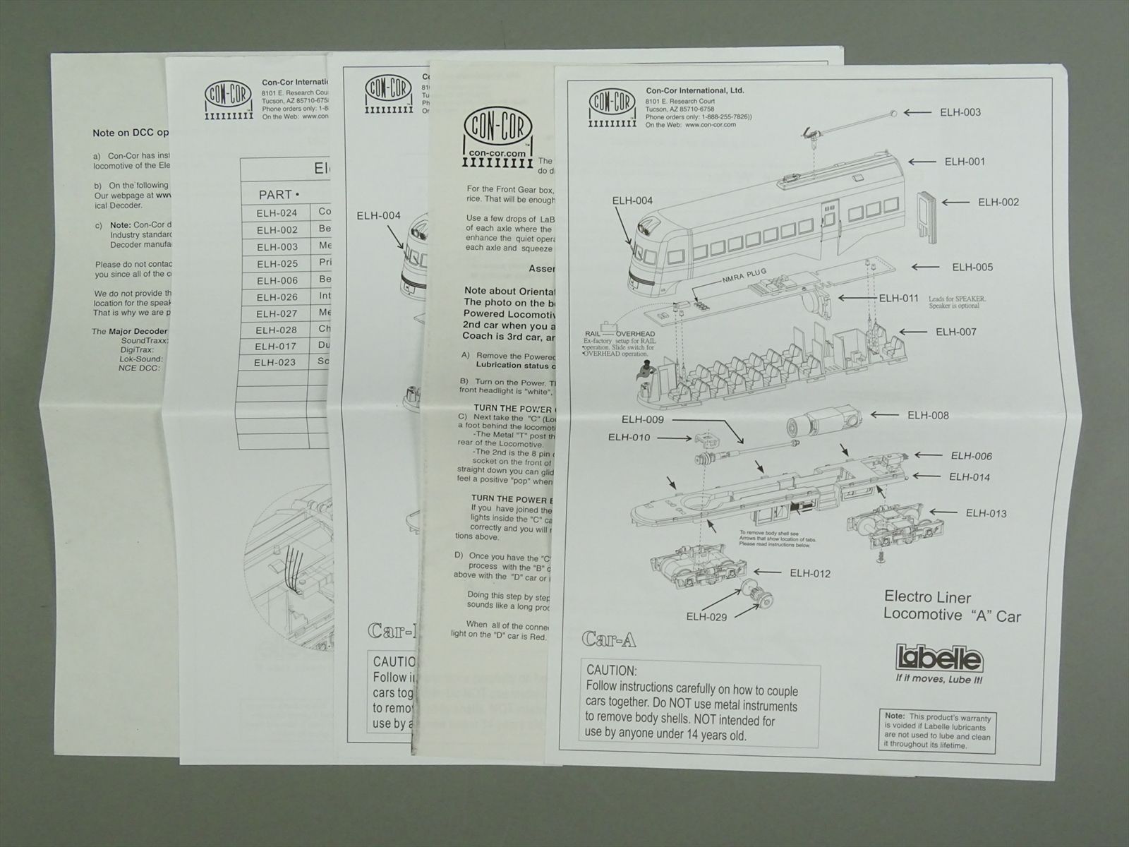 HO Plastic Model Con-Cor 01-008719 North Shore Electroliner Powered 4 ...