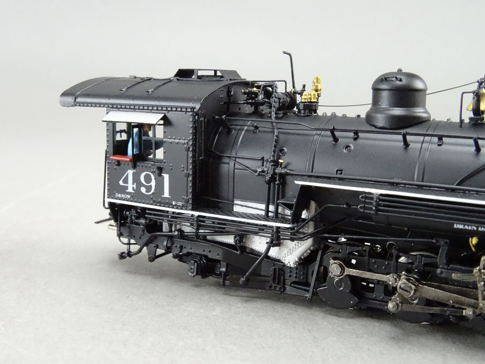 HOn3 Brass Model - DP 30491 D&RGW Rio Grande K-37 2-8-2 Black Boiler ...
