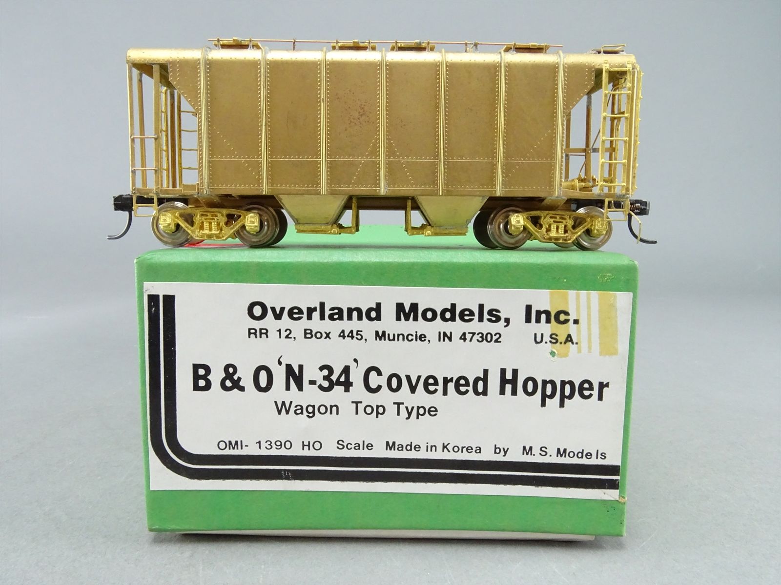 HO Brass Model - OMI 1390 B&O Baltimore & Ohio N-34 Covered Hopper ...