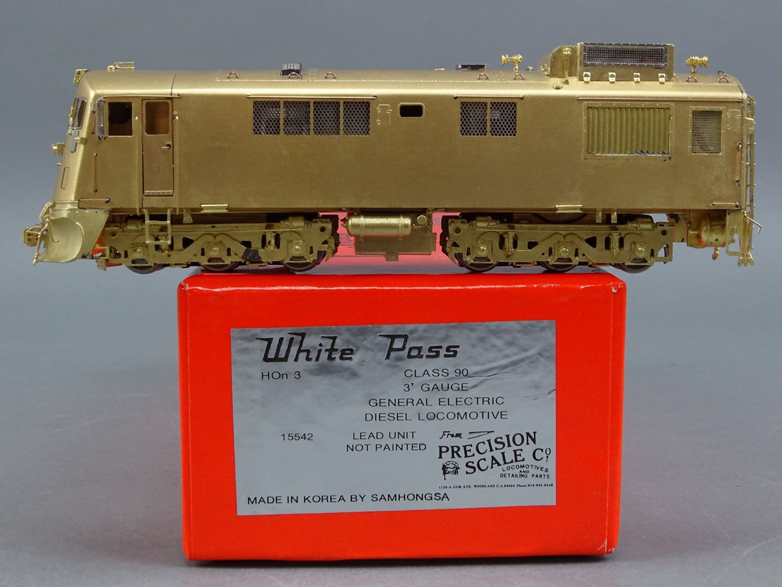 HOn3 Brass Model - PSC 15542 White Pass WP&Y - GE Class 90 Diesel - Lead Unit - Unpainted