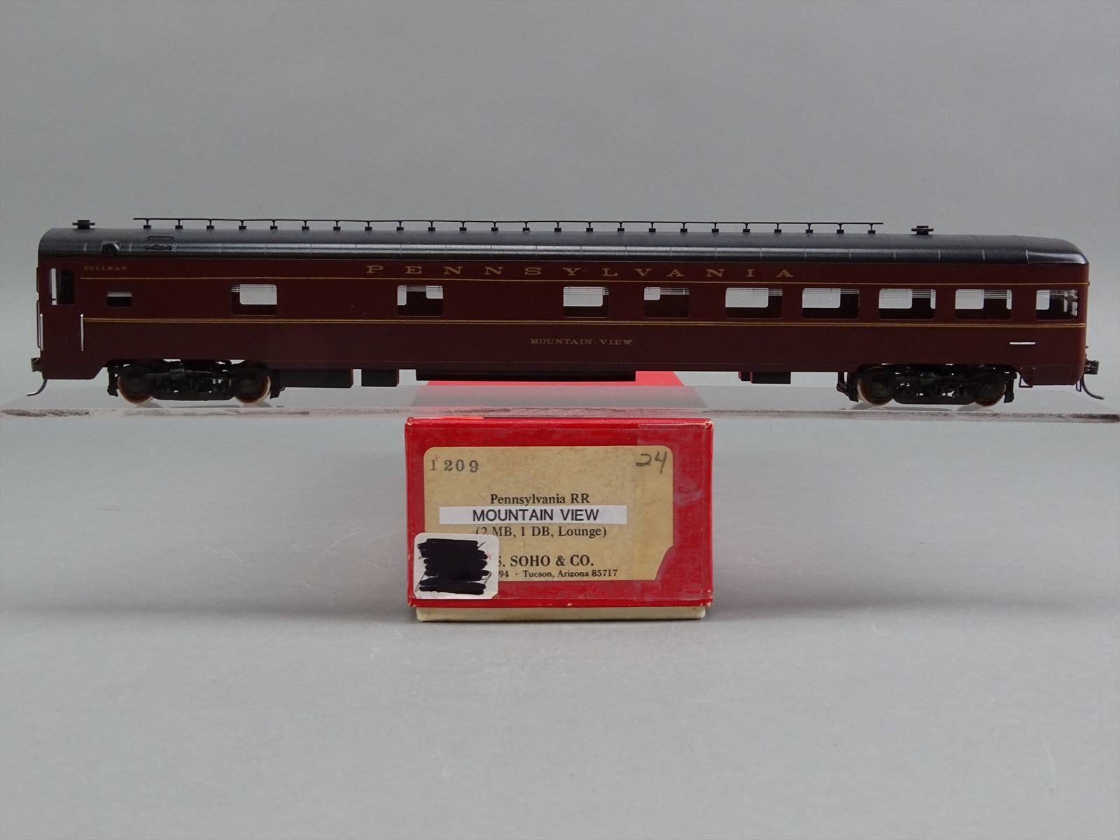 HO Brass Model - Soho 1209 2-1 Sleeper Lounge Observation Mountain View ...