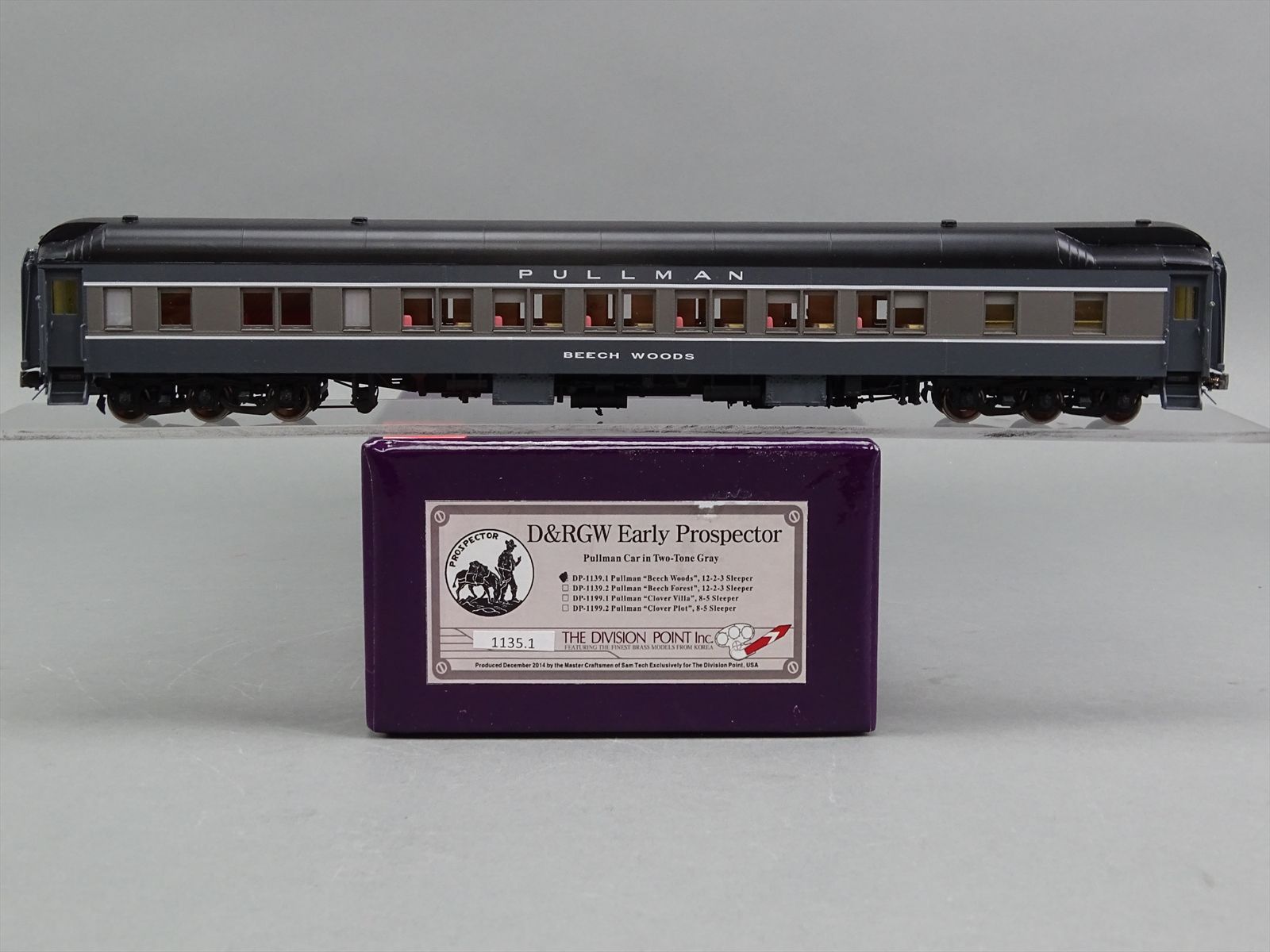 HO Brass Model - DP 1139.1 D&RGW Rio Grande Pullman 12-2-3 Sleeper ...