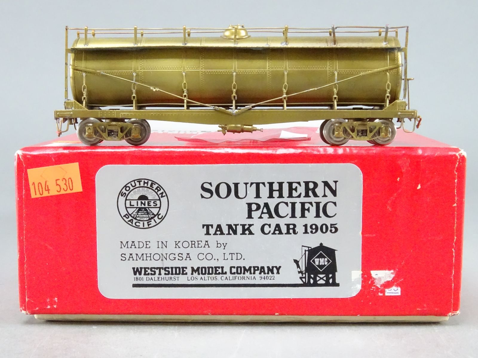 HO Brass Model - WMC SP Southern Pacific Tank Car #1905 - Unpainted ...