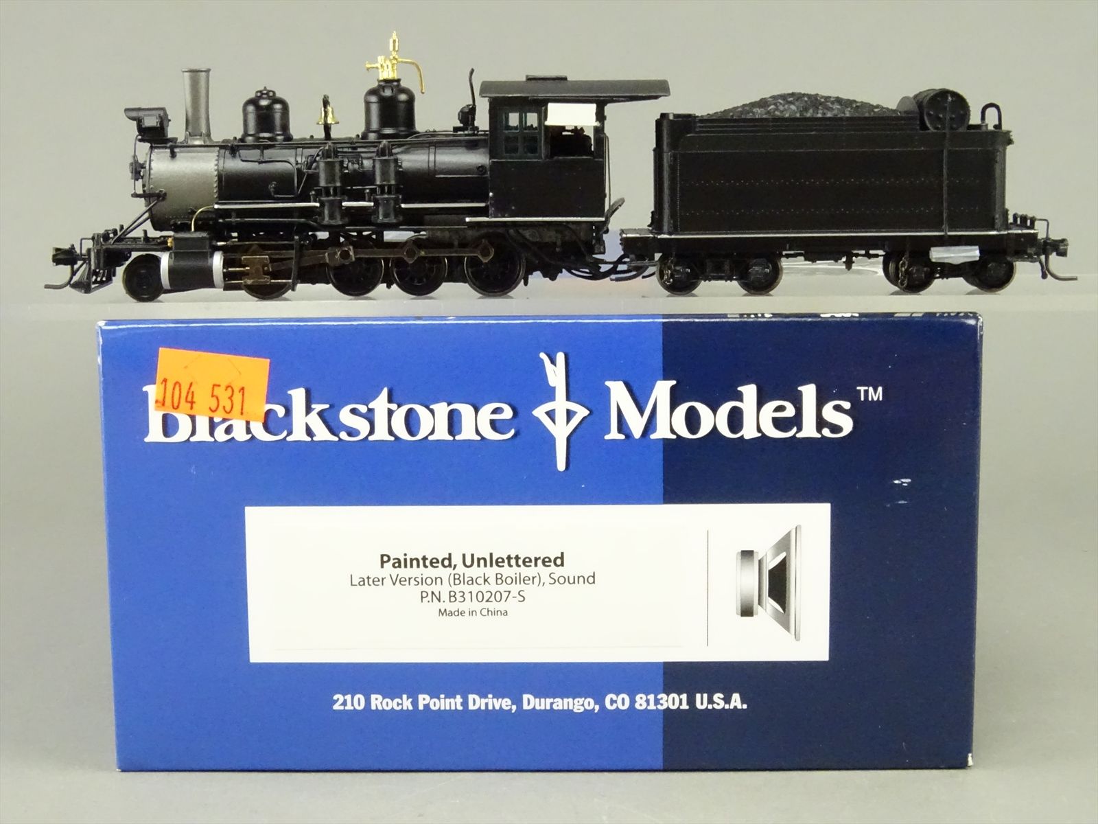 HOn3 Scale - Blackstone PN B310207-S C-19 2-8-0 Steam Locomotive Later ...