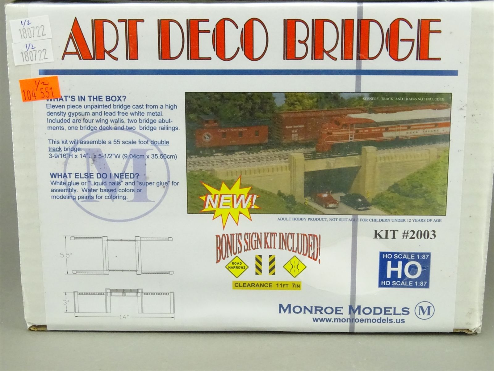 HO Craftsman Kit - Monroe Models - Art Deco Bridge and Merchant Street ...