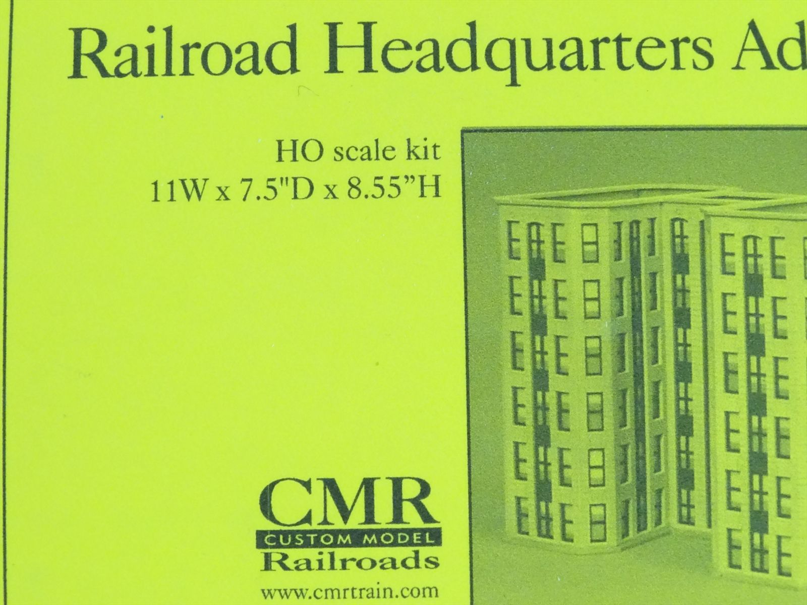 HO Unassembled Craftsman Kit - CMR 092 Railroad Headquarters with Add ...