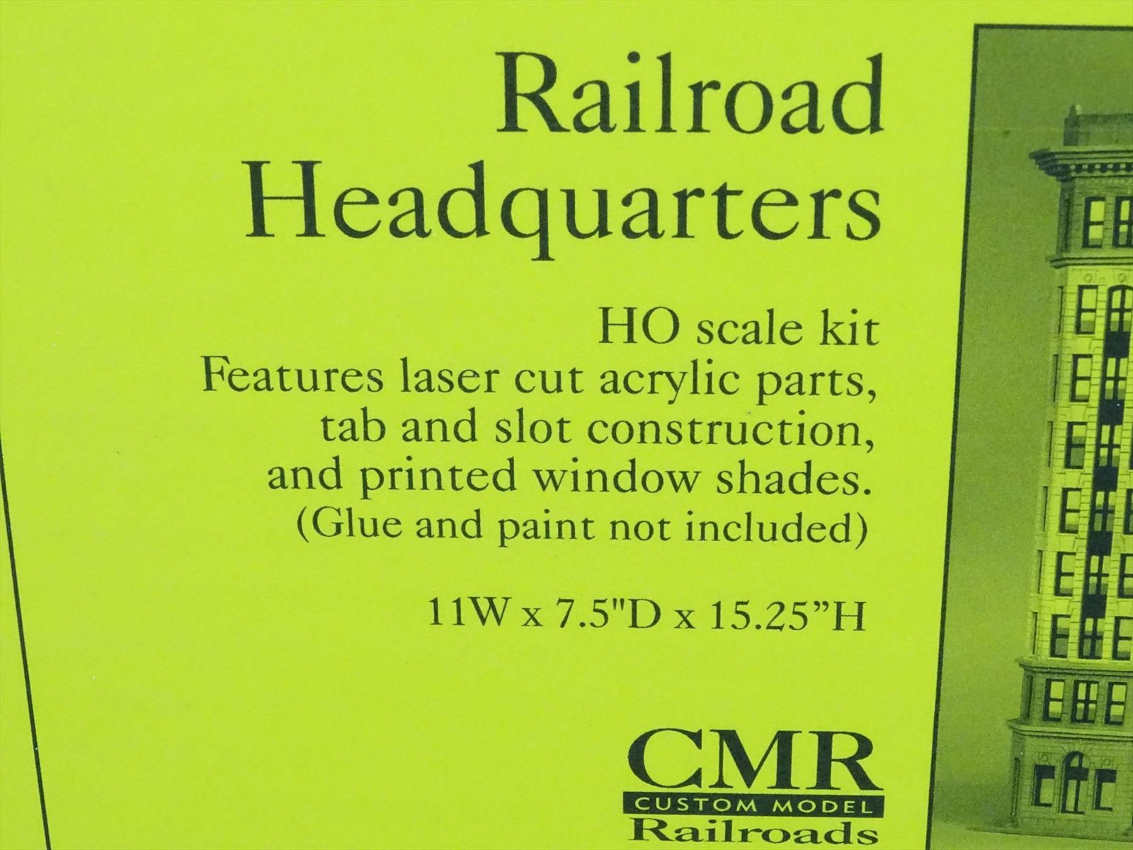 HO Unassembled Craftsman Kit - CMR 092 Railroad Headquarters with Add ...