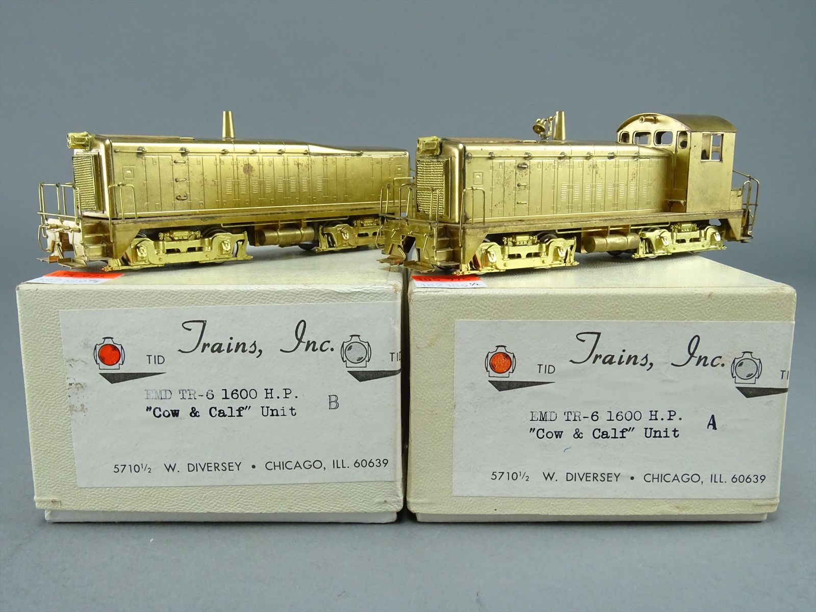 HO Brass Model - TID Trains, Inc. EMD TR-6 1600HP Cow & Calf A-B Set ...