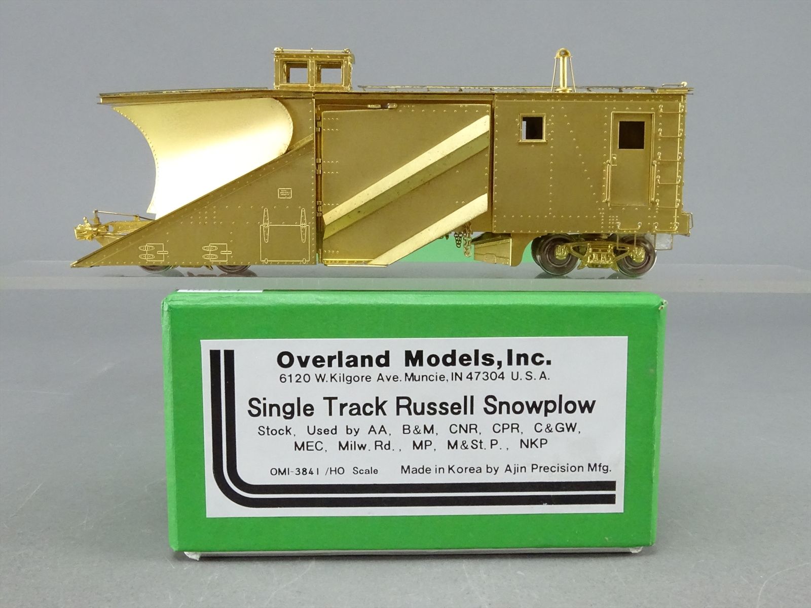HO Brass Model - OMI 3841 Single Track Russell Snowplow Snow Plow ...