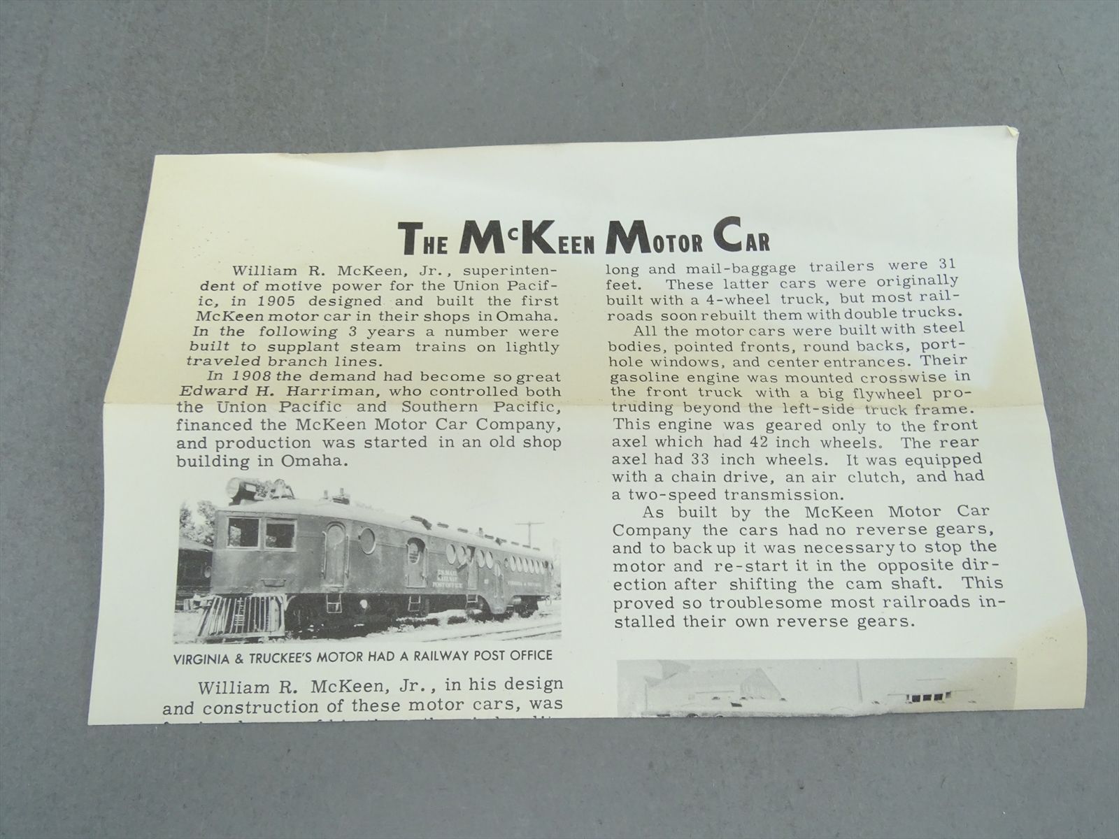HO Brass Model - KK Ken Kidder 3540 55' McKeen Motor Car - Unpainted ...