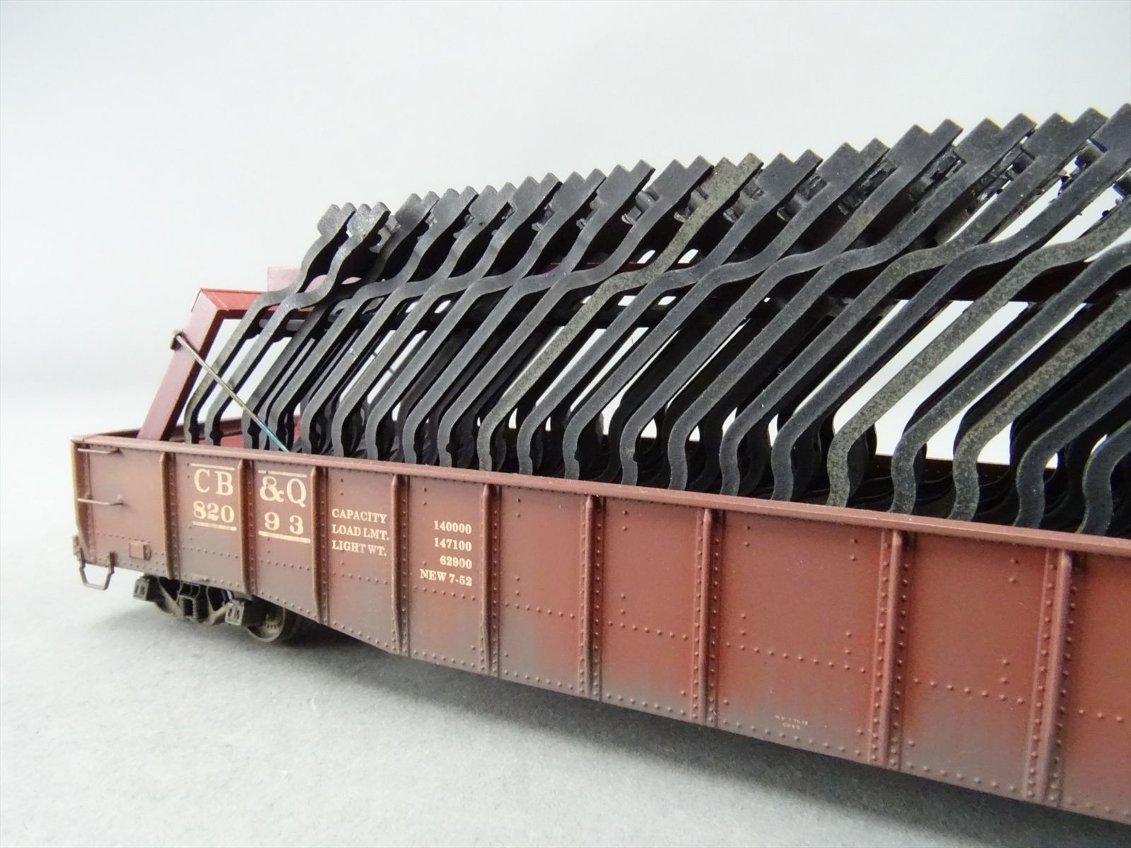HO - Pro Built Kit - CB&Q 50' Gondola #82093 With Auto Frame Load ...