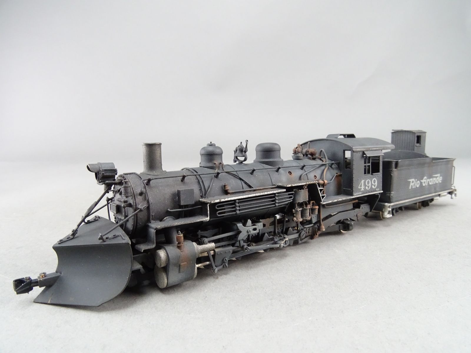 HOn3 Brass Model - PFM D&RGW Rio Grande K-37 2-8-2 #499 Snowplow - Fair Custom + Weathered ...