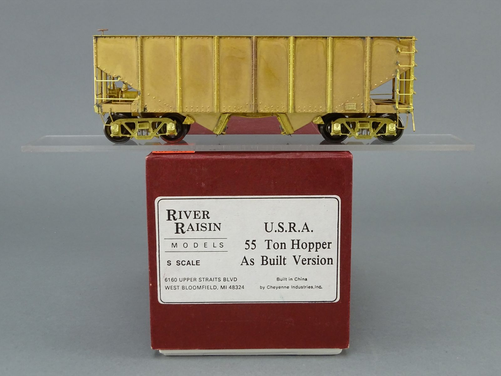 S Brass Model - RRM River Raisin Models USRA 55-Ton Open Hopper Car As ...