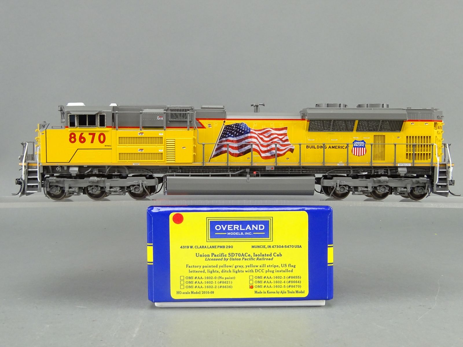 HO Brass Model - OMI AA-1602-5 UP Union Pacific SD70Ace Isolated Cab #8670 - F/P - 2010 Run - Ajin