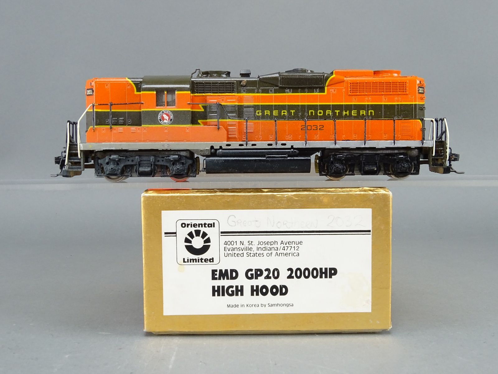 HO Brass Model - Oriental 2000HP GP20 High Hood GN Great Northern ...