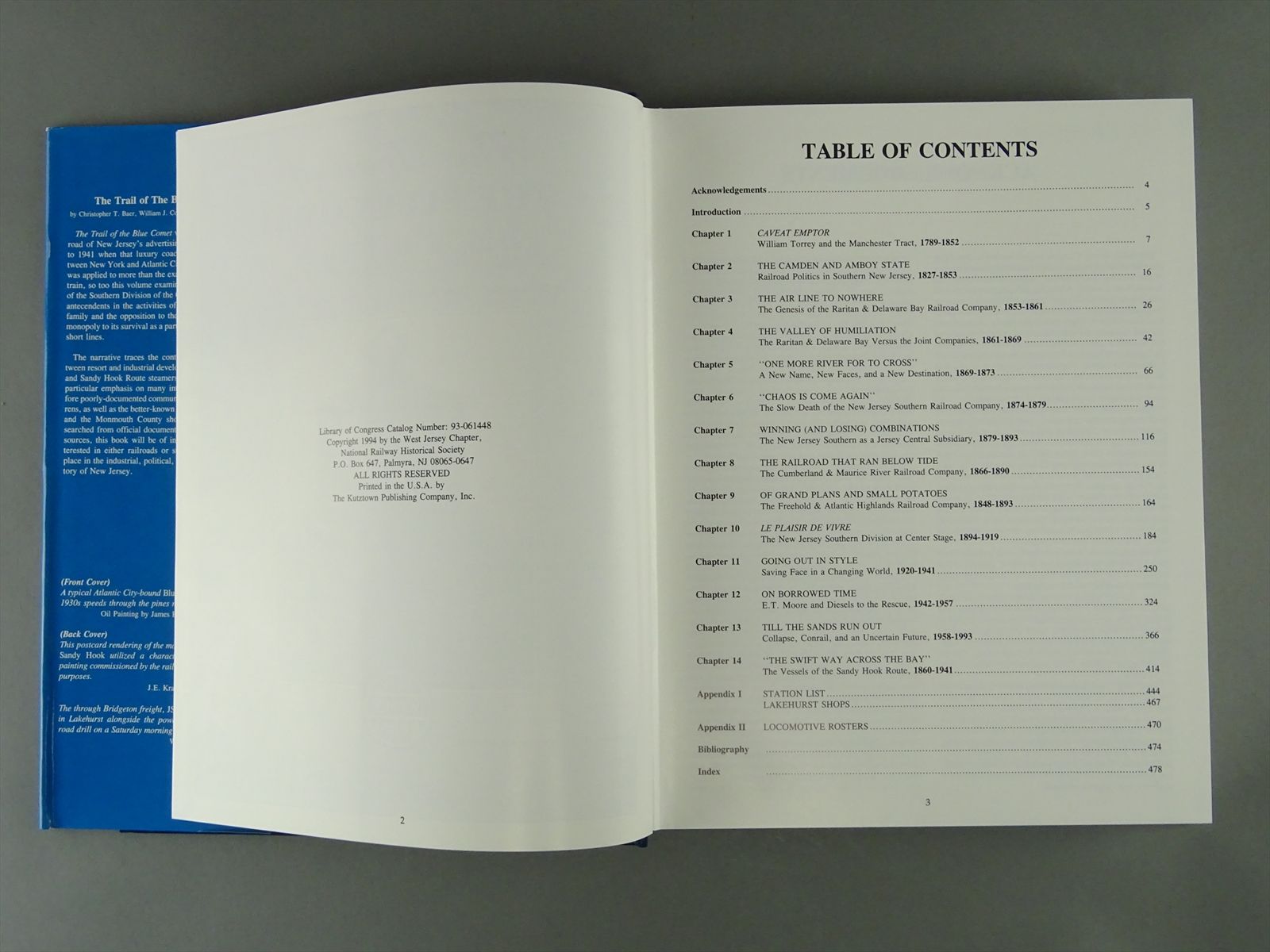 Railroad Book - The Trail of the Blue Comet - Baer, Coxey & Schopp ...